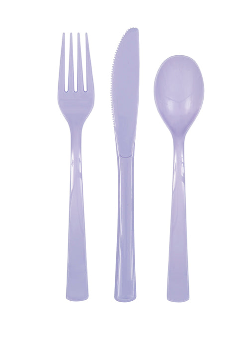 Cubiertos Básicos Lavanda - Paquete para 6 Personas – Happy Plates